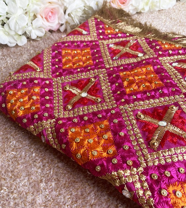 Phulkari Diamond Design Chunni - VIYAAH